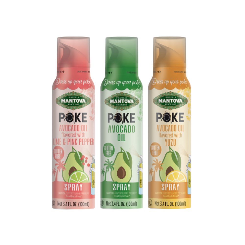 Mantova Poke Avocado Oil Spray Variety Set: Avocado Oil, Lime and Pink ...